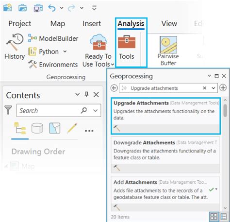 Обновление вложений—arcgis Pro Документация