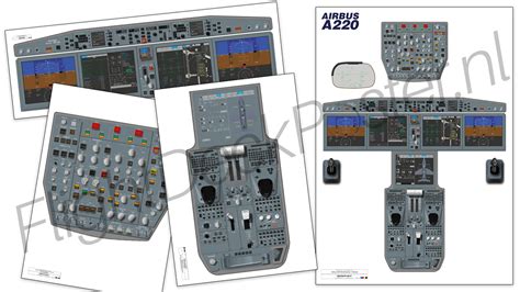 Airbus A220 Bombardier C Series Flightdeckposter