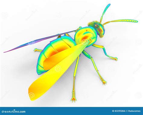 Wasp Rainbow Colored Stock Illustration Illustration Of European