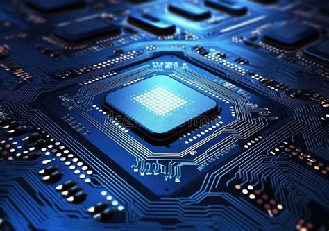 Advanced Technology Concept Visualization Circuit Board Cpu Processor