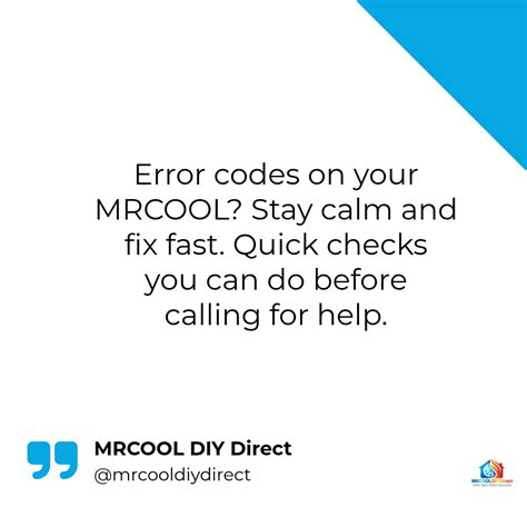 🤔 Seeing An Error Code On Your Mrcool Mrcool Diy Direct Facebook