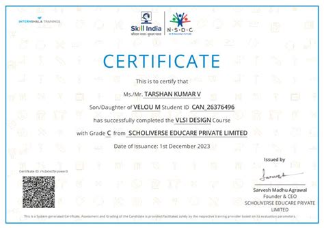 tarshan kumar v on linkedin internshalatrainings vlsitraining