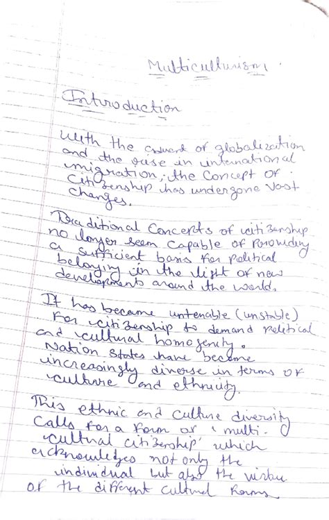 Multicultural Citizenship Studocu