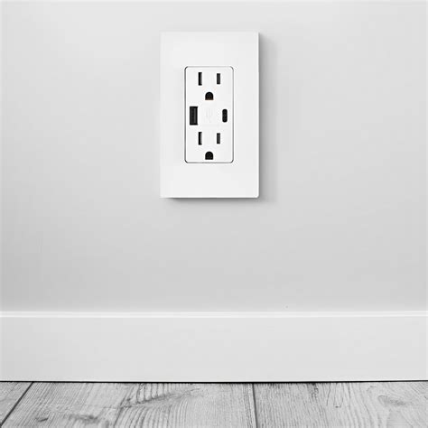 15 Amp Tamper Resistant Duplex Receptacle Dual Ac And Usb Ausb C In Wa