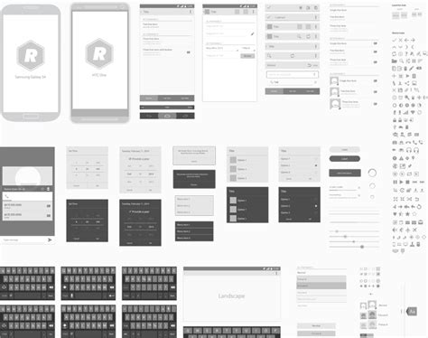 Android Wireframe Template