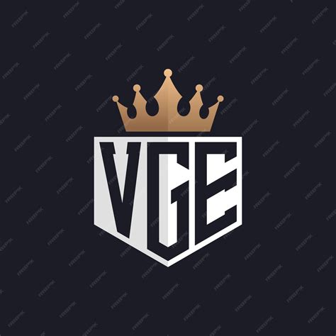 Premium Vector Luxury Vge Logo With Crown Elegant Initials Vge Letter Logo For Exclusive