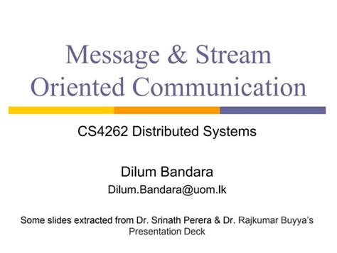 Message And Stream Oriented Communication Pptx