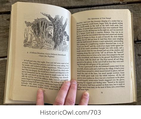 Vintage The Adventures Of Tom Sawyer Illustrated Book By Mark Twain