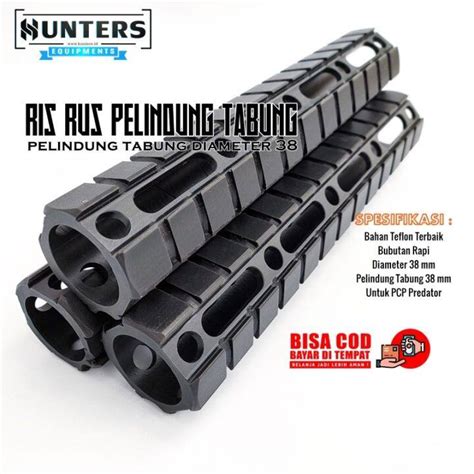 RIS RAS PENUTUP TABUNG PCP PREDATOR OD 38 HITAM BAHAN TEFLON Lazada