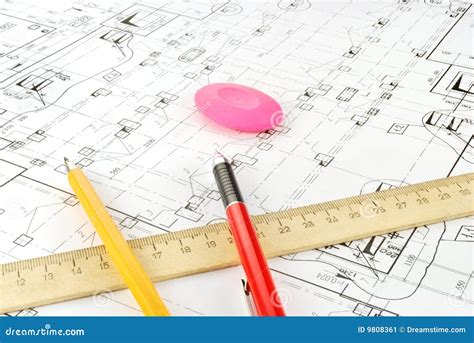 Draft Background Stock Image Image Of Planning Pencil