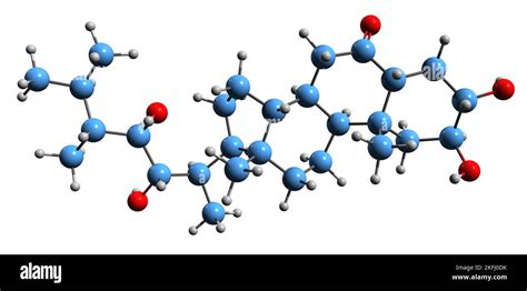 3d Image Of Castasterone Skeletal Formula Molecular Chemical Structure Of Brassinosteroid