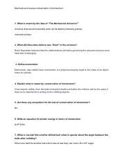 Conservation Of Momentum Pdf Mechanical Universe Conservation Of Momentum What Is Meant