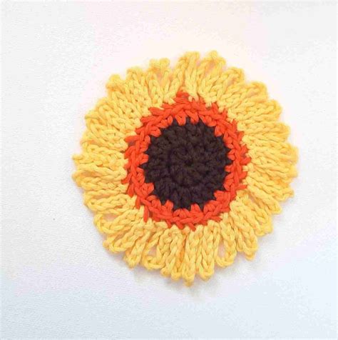 Sunflower Appliqué Crochet Pattern Pdf Start Crochet