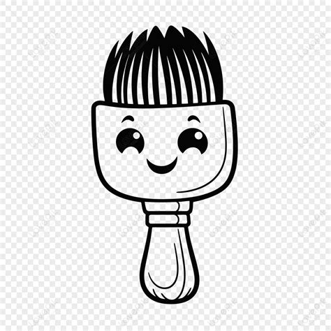 스케치 드로잉 개요에 머리카락이 있는 만화 헤드 브러시 벡터두꺼운 선선 그리기 Png 일러스트 무료 다운로드 Lovepik