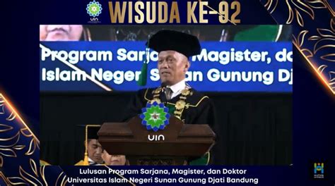 Live I Sidang Senat Terbuka Wisuda Ke UIN Sunan Gunung Djati Bandung UIN Sunan Gunung Djati