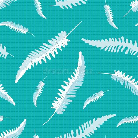 Fern Leaves Vector Seamless Pattern Background Forest Plant Frond