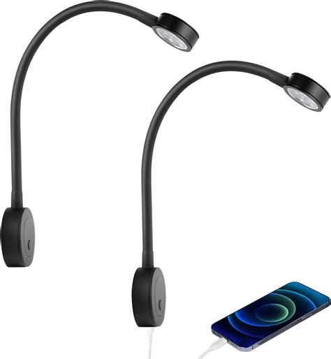 Acegoo Luz De Lectura Led De 12 V Lámpara De Lectura De Cabecera De