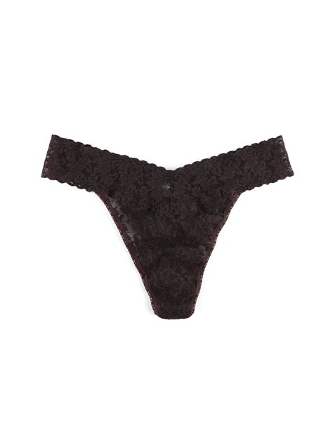 Hanky Panky Signature Lace Original Rise Thong Chocolate Noir The