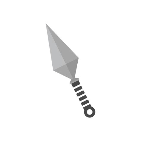 Kunai Or Ninja Knife Flat Icon 57043452 Vector Art At Vecteezy