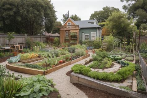 Edible Landscape And Permaculture Garden Filled With Fruits