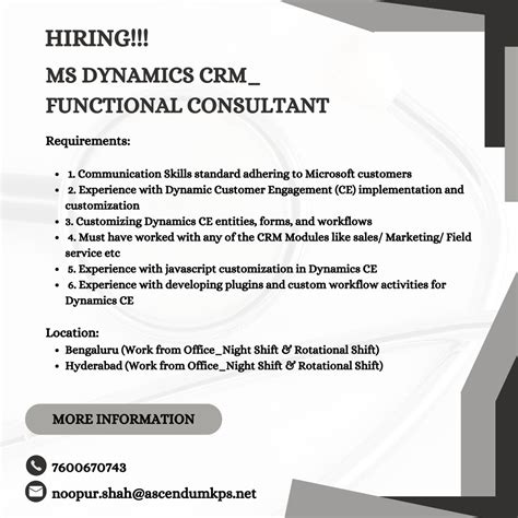 Noopur Shah On Linkedin Hiring It Functionalconsultant Requirements