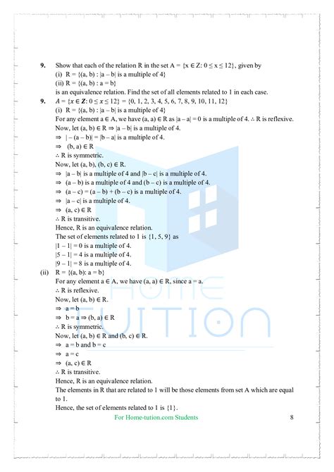 ncert solutions for class 12 maths chapter 1 relations and functions