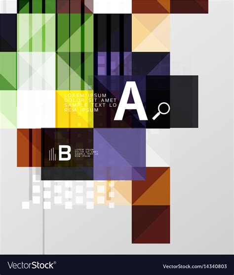 Minimalistic Square Shapes Abstract Background Vector Image