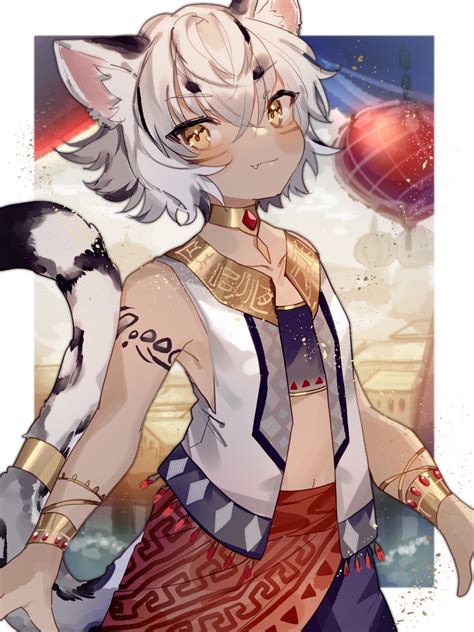 Sorani Kaeru0768 Mihos Vtuber Indie Virtual Youtuber Ocelot Ears Ocelot Tail Highres