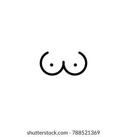 Breast Icon Vector Stock Vector Royalty Free 433039018 Shutterstock