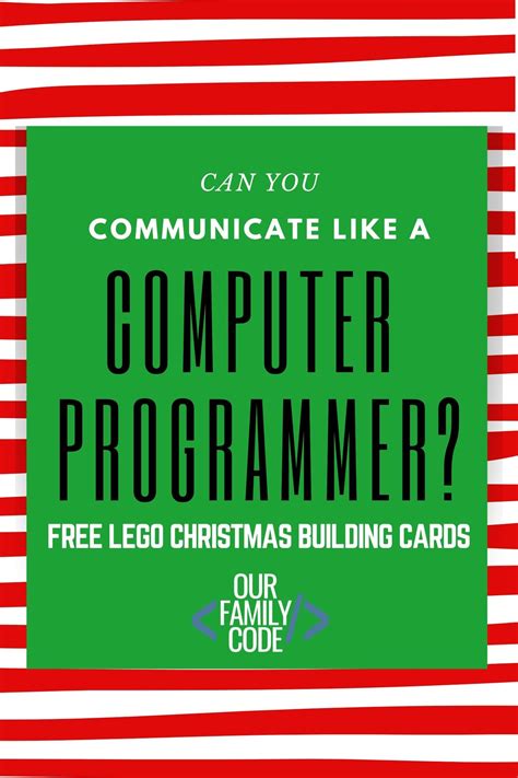 Communicate Like A Programmer With Christmas Lego Building Cards Artofit