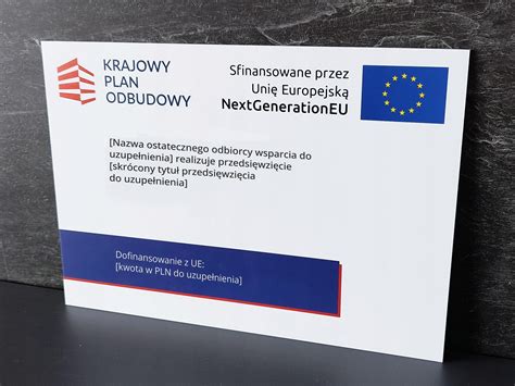Kpo Krajowy Plan Odbudowy Tablica A3 Pcv 4 Mm Uv Ceny I Opinie Ceneo Pl