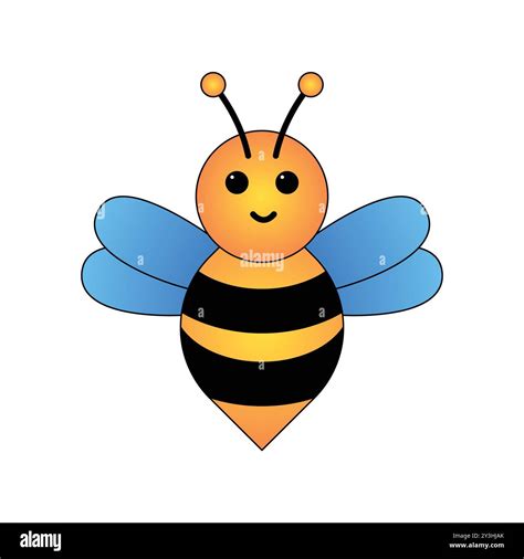 Cute Cartoon Bee Vector Illustratio Stock Vector Image And Art Alamy