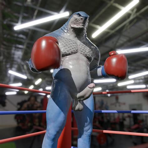 Rule 34 Balls Boxing Gloves Boxing Ring Dc Comics Erection King Shark Male Only Masculine