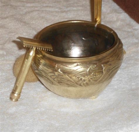 1920s Gillette Old Type Razor W Brush Stand Bowl