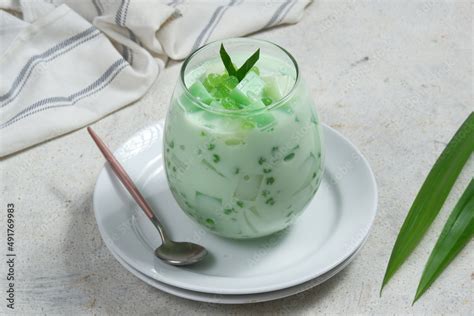 Buko Salad Or Buko Pandan Usually Sliced As A Young Coconut Salad Is A Filipino Fruit Salad