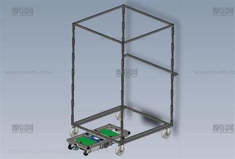 Agv大货物运载小车3d数模图纸 机械工具模型下载 摩尔网cgmol
