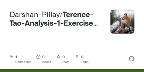 Github Darshan Pillay Terence Tao Analysis 1 Exercise Solutions