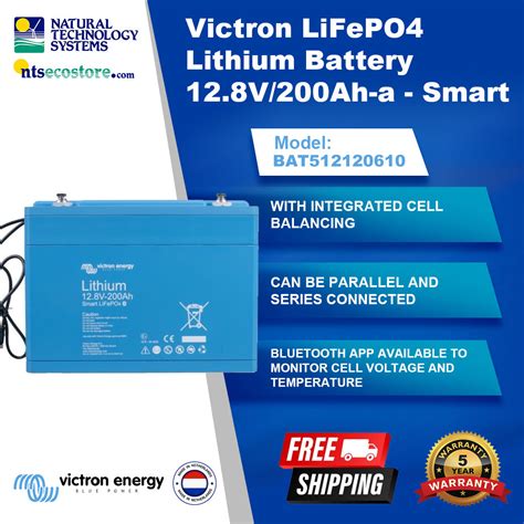 Victron Lifepo4 Lithium Battery 128v200ah Smart Bat512120610