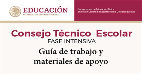 Guía de la Fase Intensiva del Consejo Técnico Escolar 2019 2020