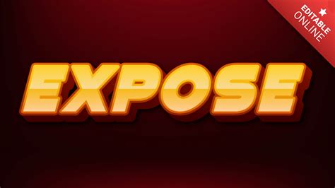 Expose Text Effect Generator Textstudio