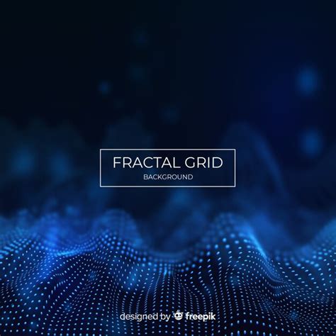 Free Vector Fractal Grid Background