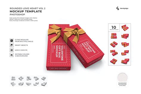 礼品盒包装设计样机模板合集v2 T Box Packaging Mockup Template Set Vol 2 设计小咖