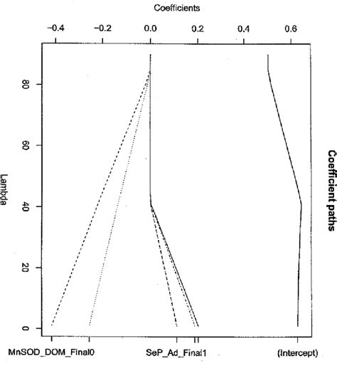 The Group Lasso Coefficient Plot For The Logistic Regression