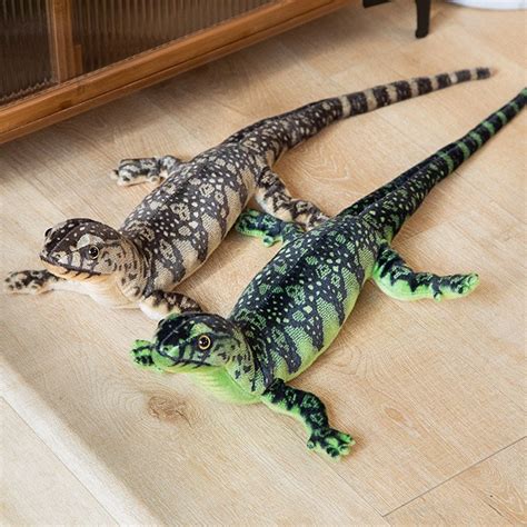 Stuffed Lifelike Lizard Plush Toy Simulation Wild Reptile Chameleon