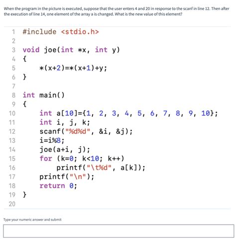 solved when the program in the picture is executed suppose