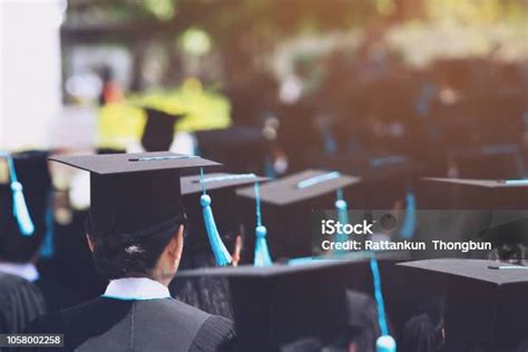 졸업 학생 손에 모자를 들고 대학 졸업 성공의 졸업생 컨셉 교육 축 졸업식 대학 졸업생을 축 하 합니다 소프트 포커스 대학교에 대한 스톡 사진 및 기타 이미지 Istock