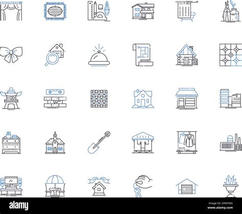Urban Planning Line Icons Collection Density Zoning Sustainability
