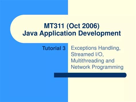 Ppt Mt Oct Java Application Development Powerpoint