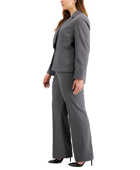 Le Suit Plus Size Single Button Notch Collar Pantsuit And Reviews Wear