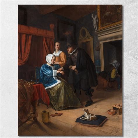 The Sick Girl Jan Steen Canvas Print
